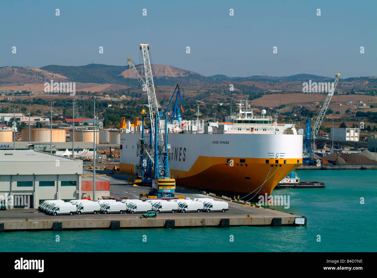 Docks at Civitavecchia Italy Stock Photo - Alamy