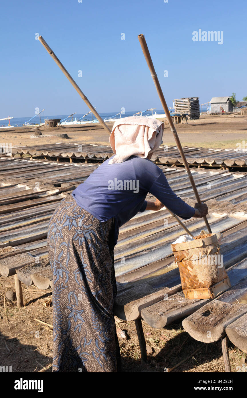 Traditional Salt making in Bali,Indonesia Stock Photo - Alamy