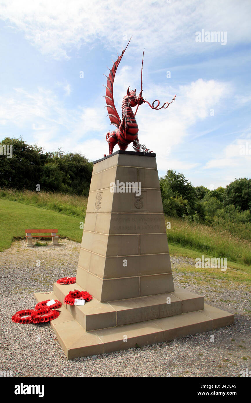 The 38th (Welsh) Division Memorial Red Dragon Memorial on the Somme ...