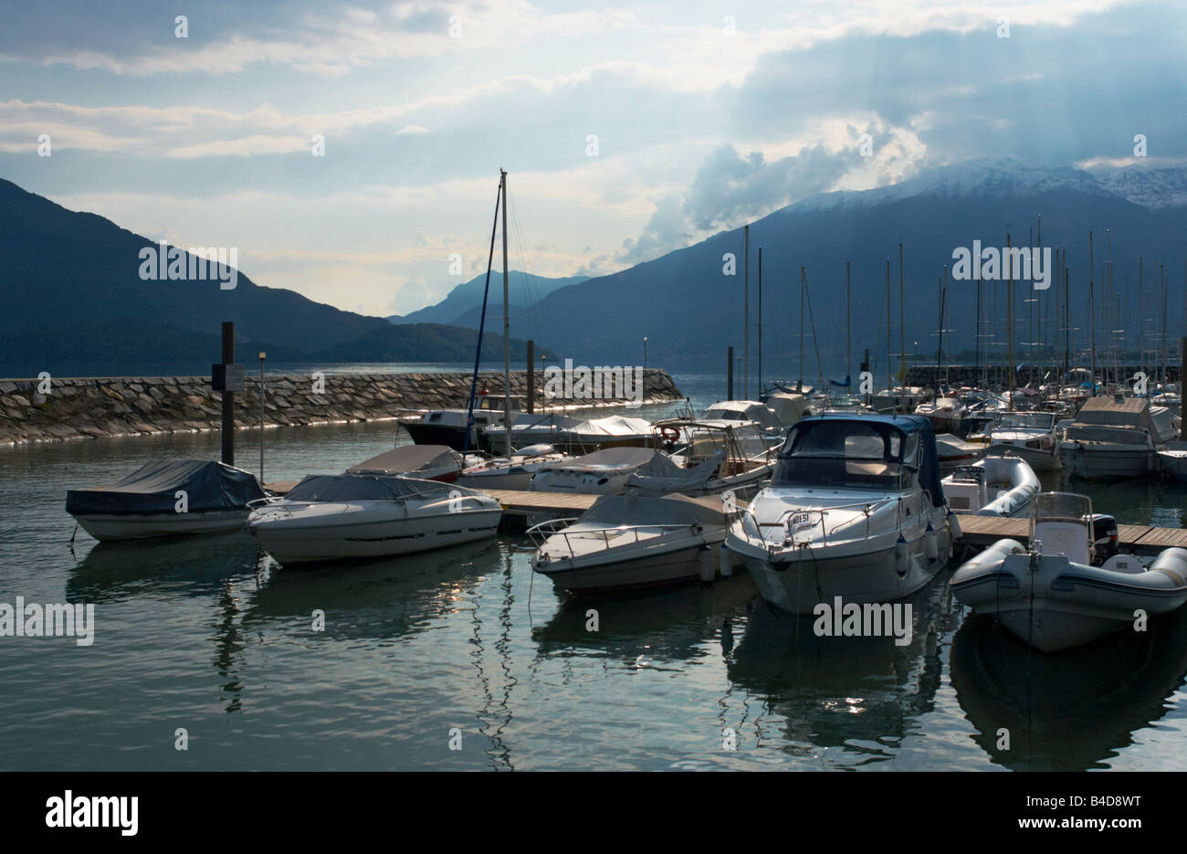 Gera Lario Harbour Lake Como Lombardy Italy Stock Photo - Alamy