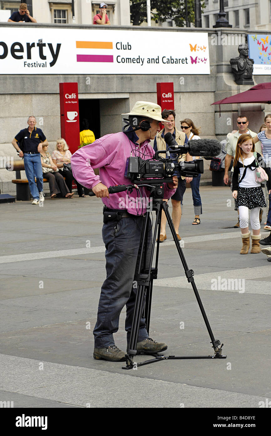 News Camera man at the Liberty Festival London Stock Photo - Alamy