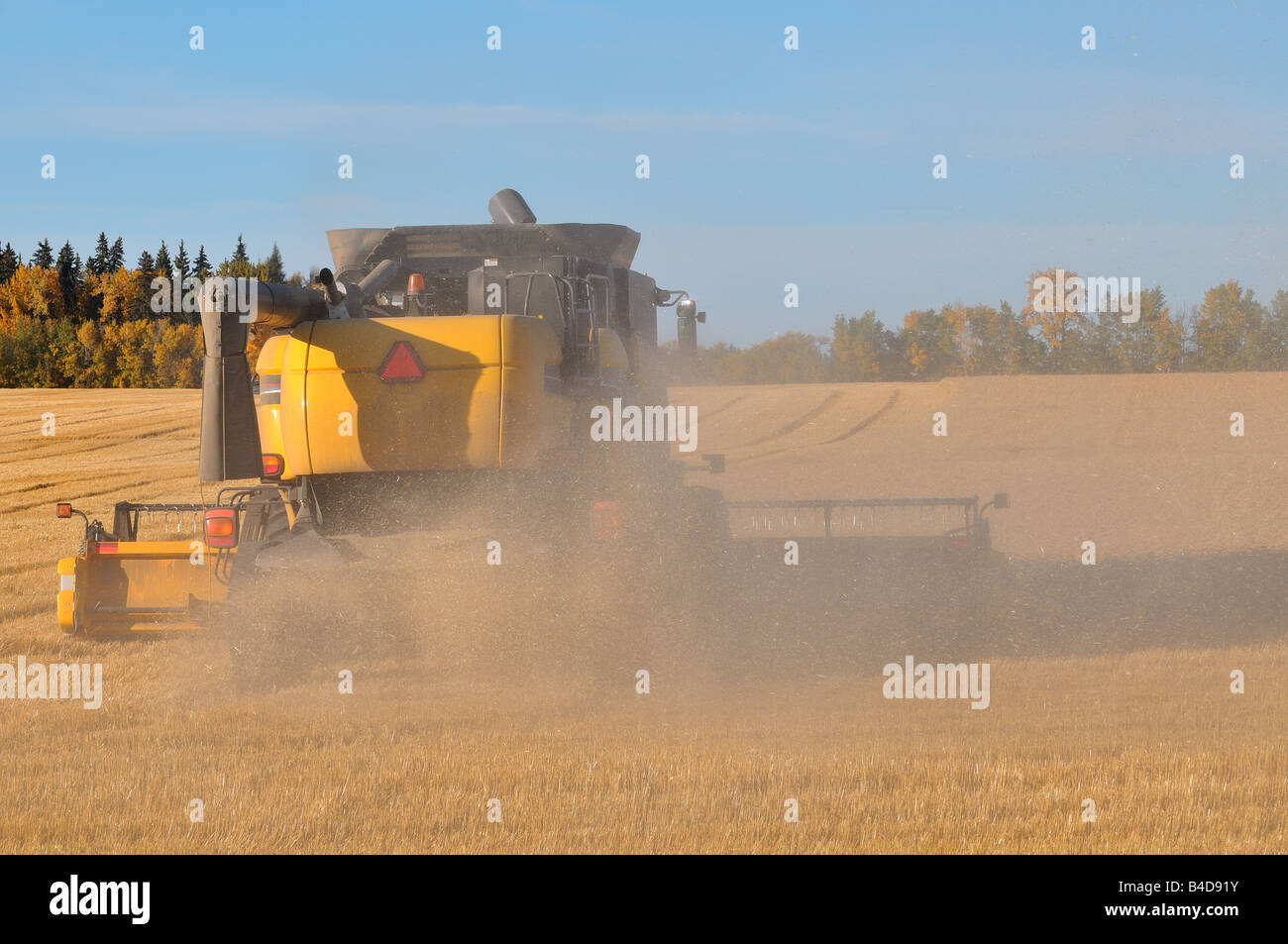 Close front view combine harvester High Resolution Stock Photography ...