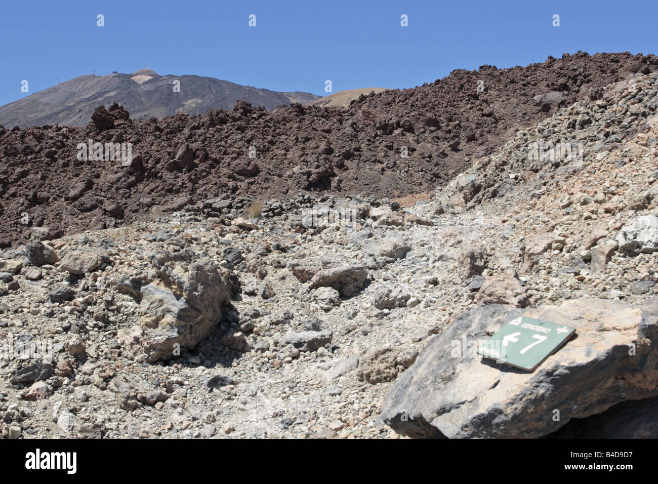 The marker that is at the start of a 10KM path to reach the summit of ...