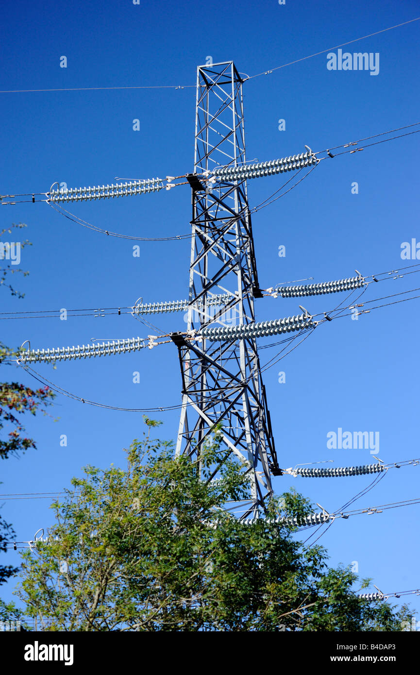 Detail of insulators, 275 Kv. overhead electricity power lines and ...
