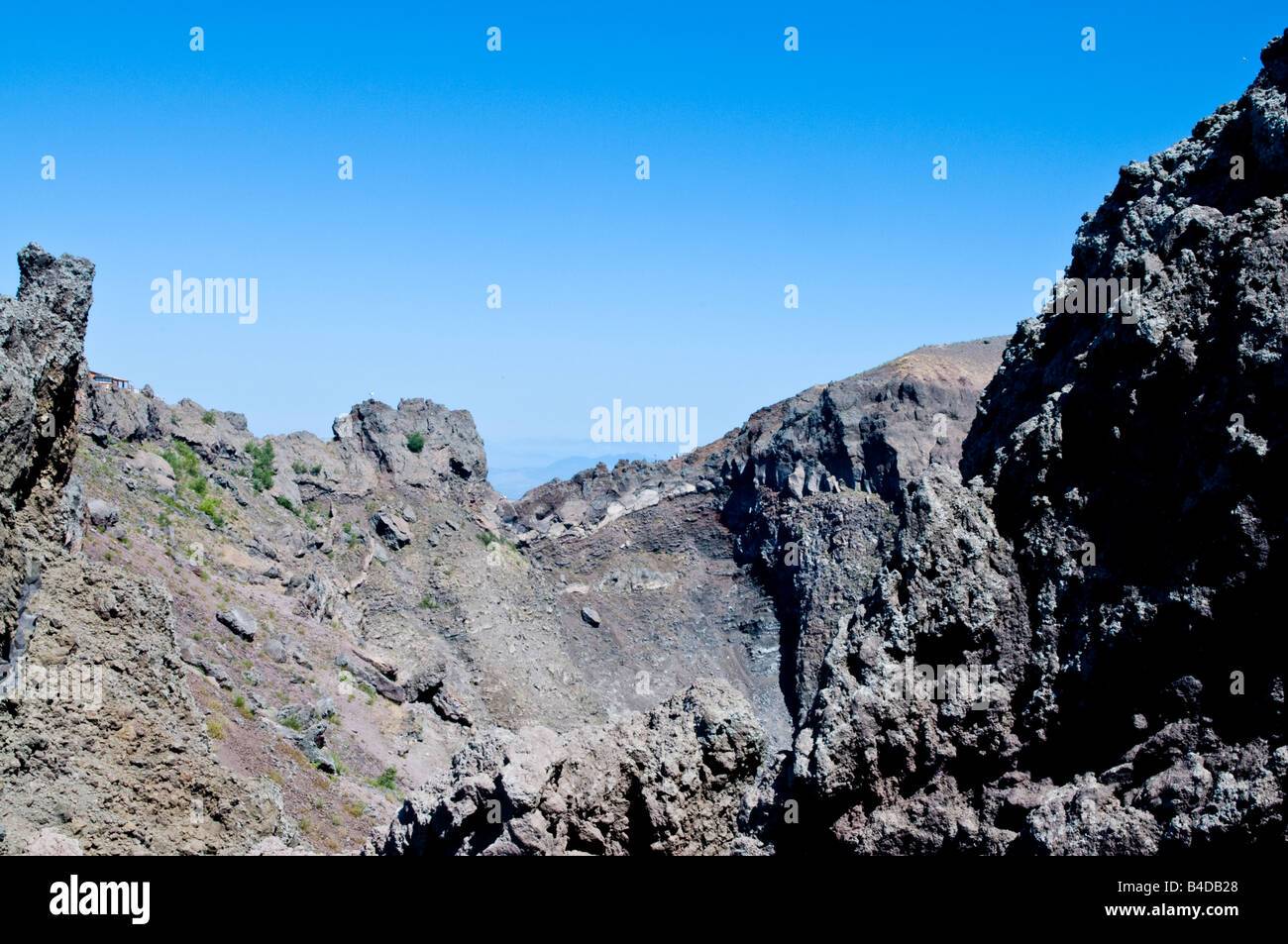 View inside the crater of Mount Vesuvius Stock Photo - Alamy