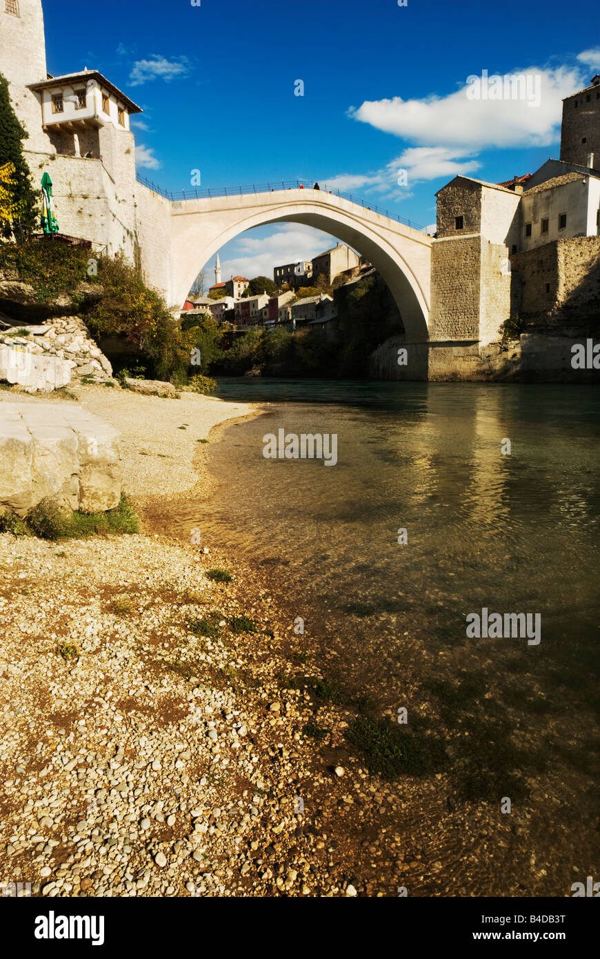 Neretva river and Stari Most(Old Bridge), Mostar, Bosnia & Herzegovina ...
