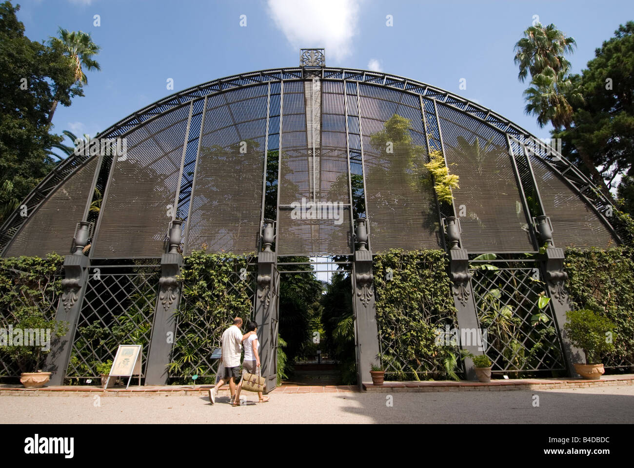 Greenhouse in the Botanical Gardens or Botanic Jardi in Valencia Spain ...