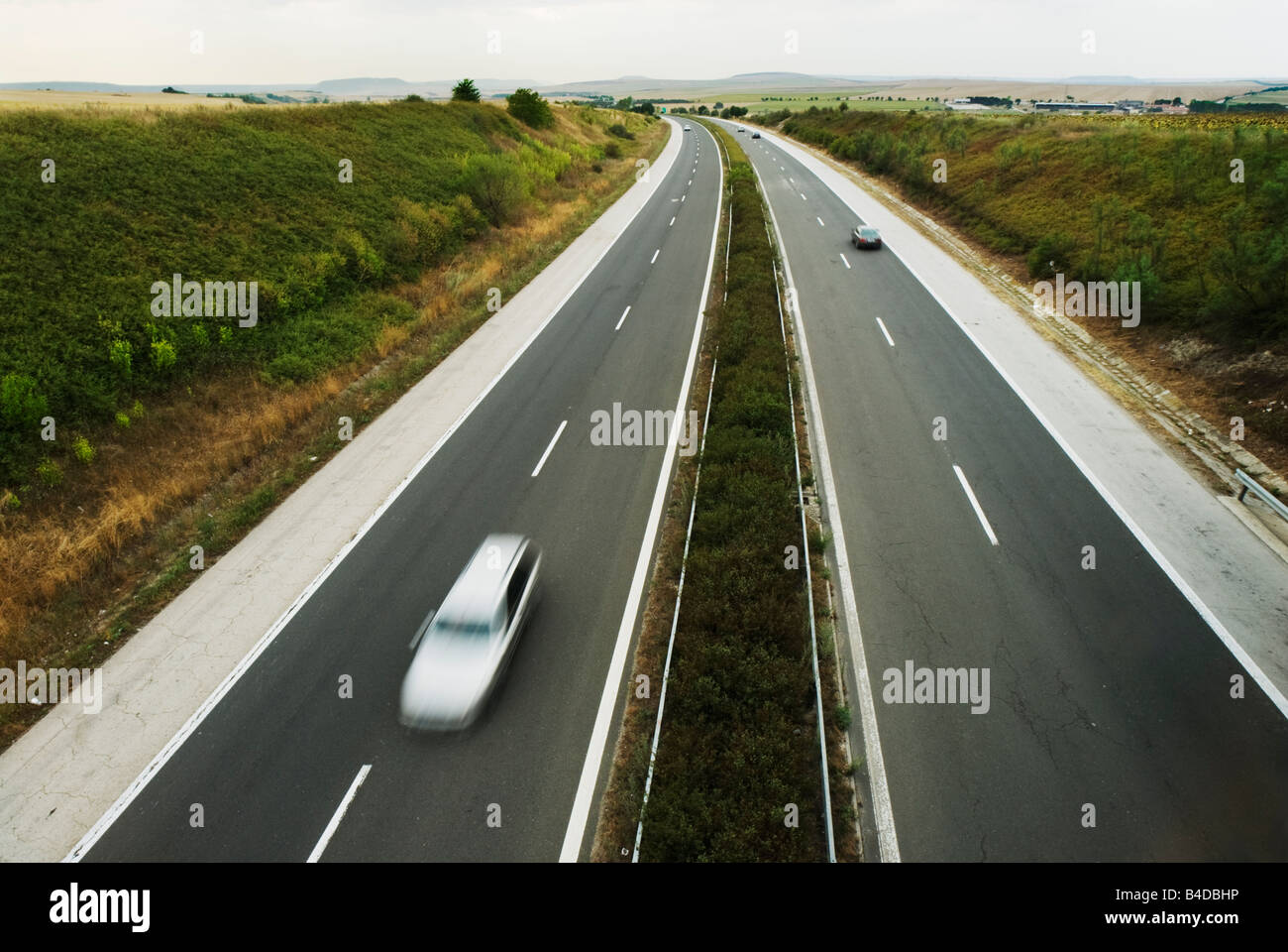 Motorway and traffic Stock Photo - Alamy