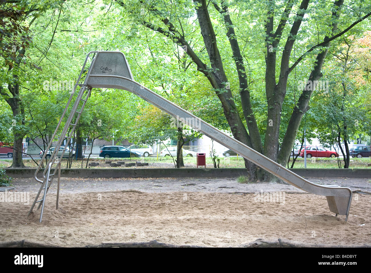 Slide in Playground Stock Photo - Alamy