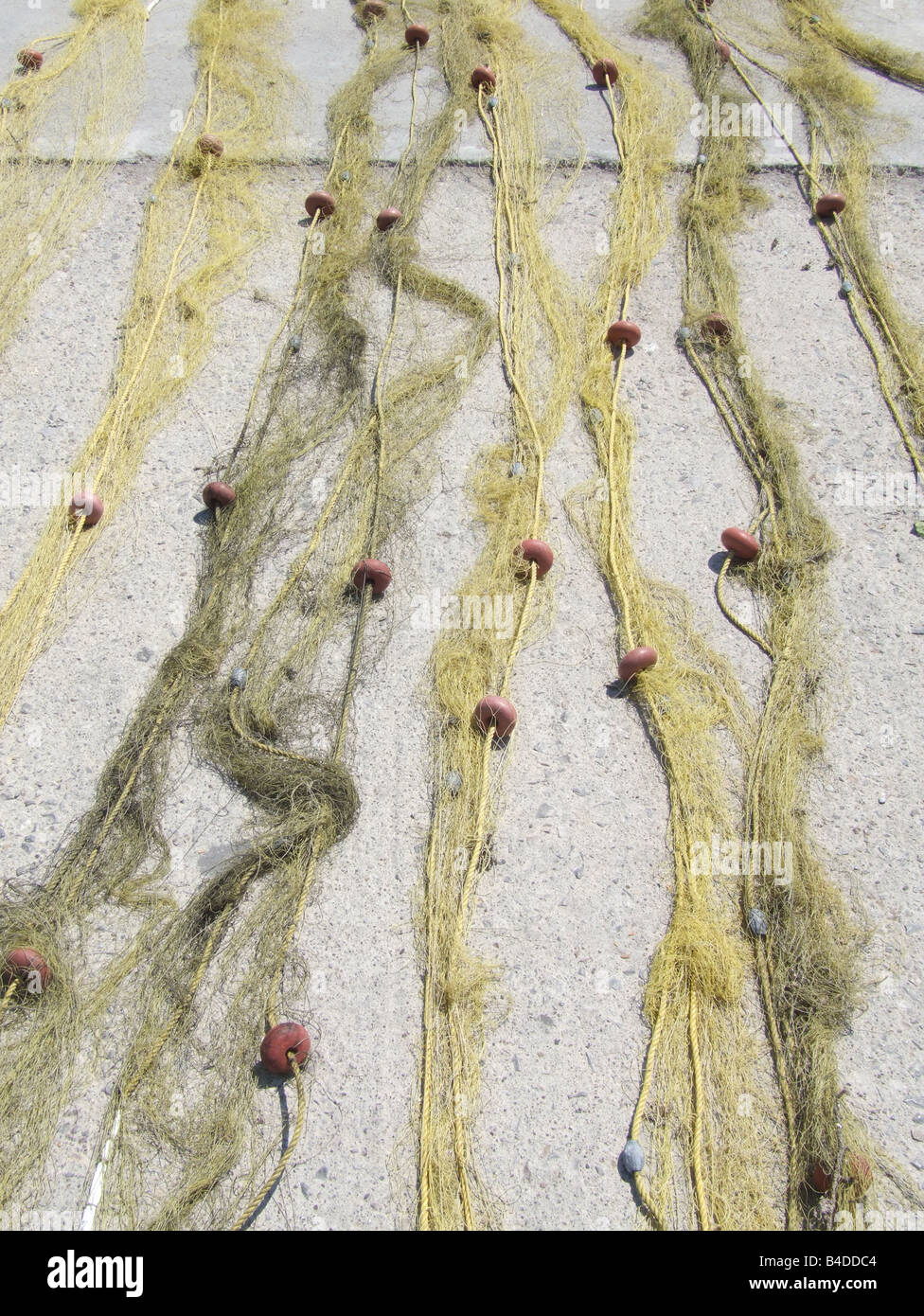 detail of sea fishing nets in port Stock Photo - Alamy