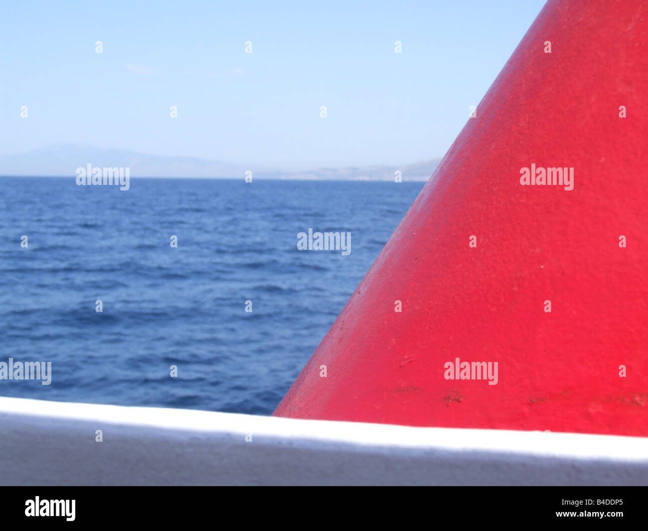 detail of red ferry boat ship chimney on open sea Stock Photo - Alamy