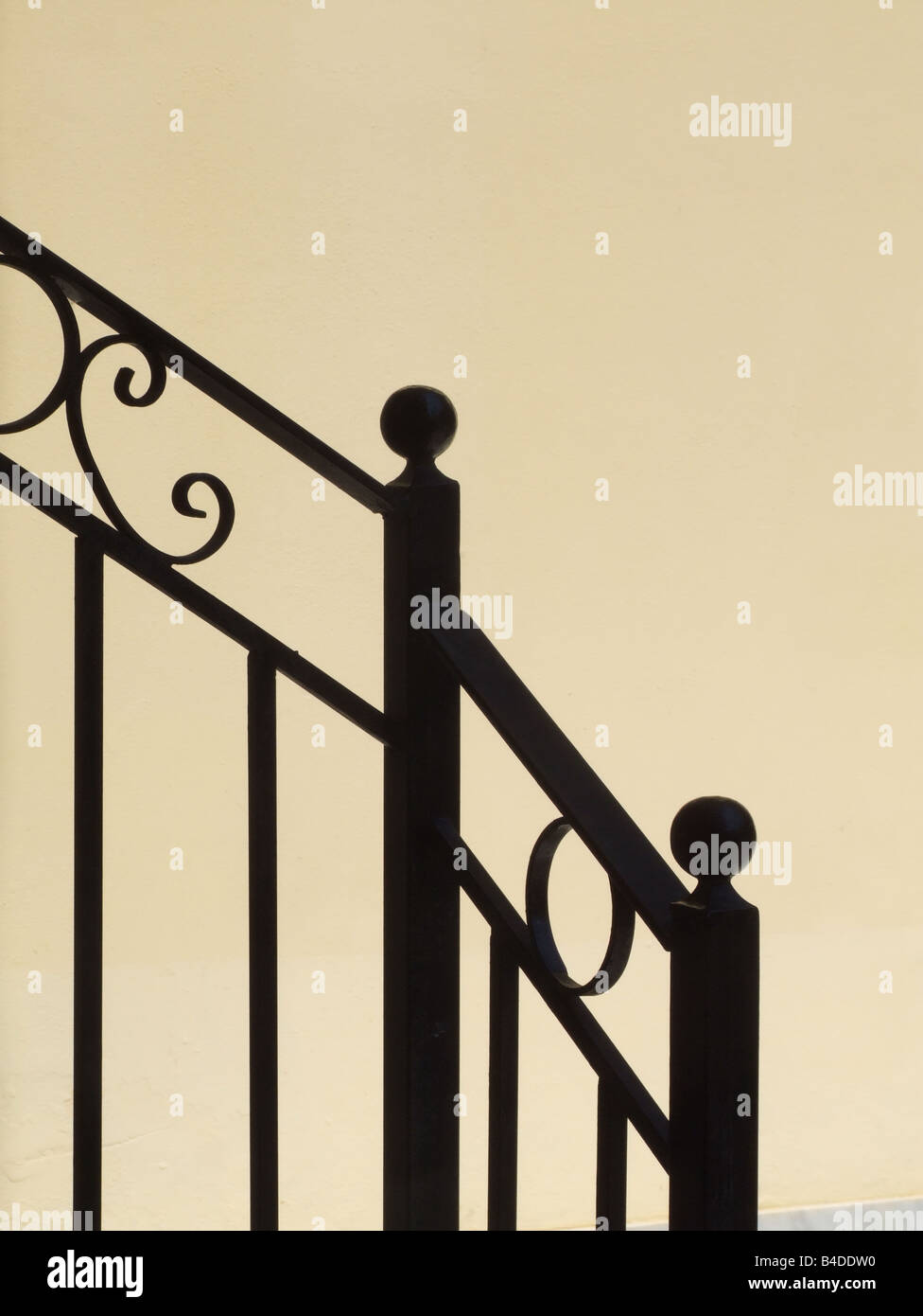 graphic of detail of metal railings and wall in sun Stock Photo - Alamy