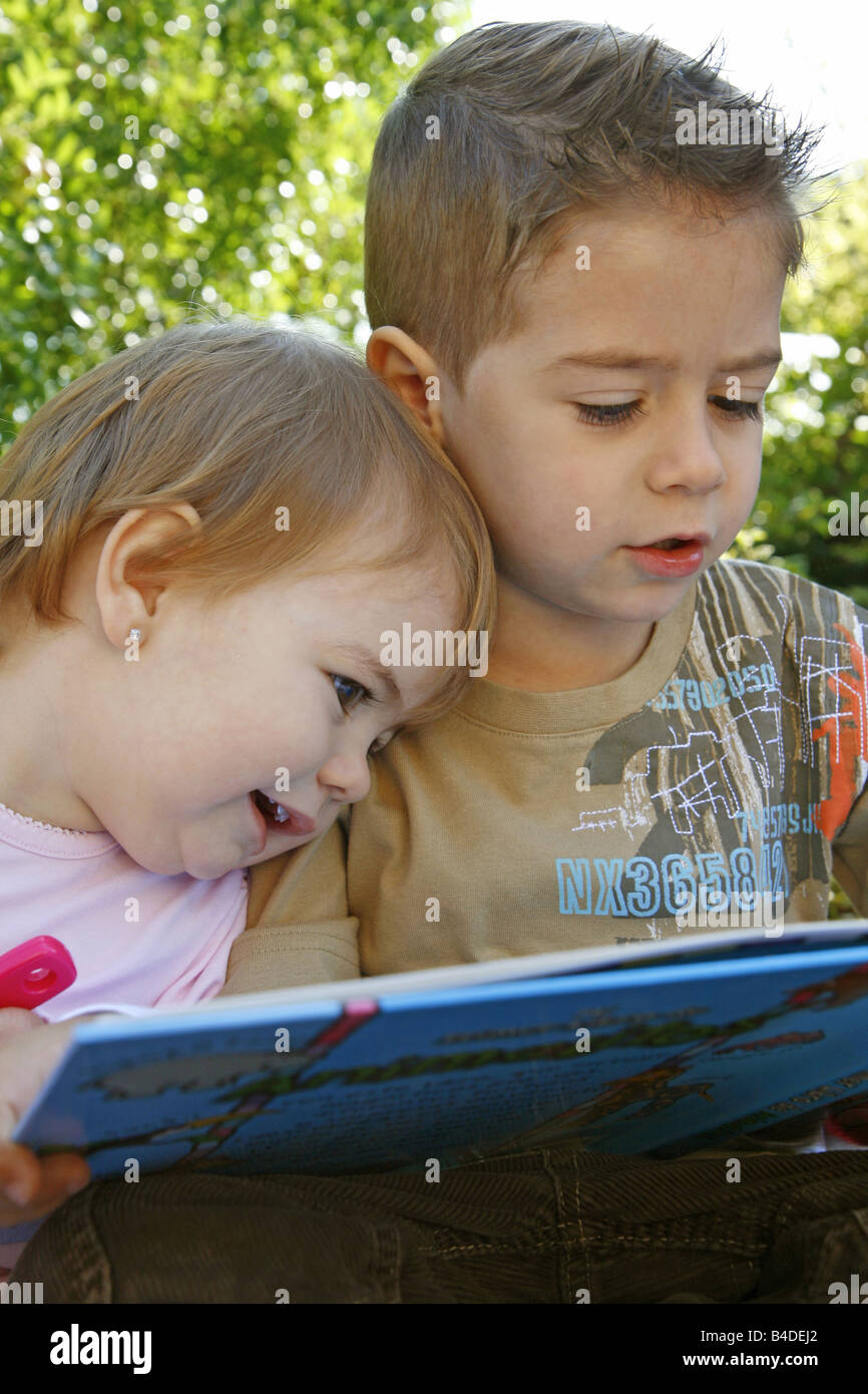 Boy child 3 years old read book hi-res stock photography and images - Alamy