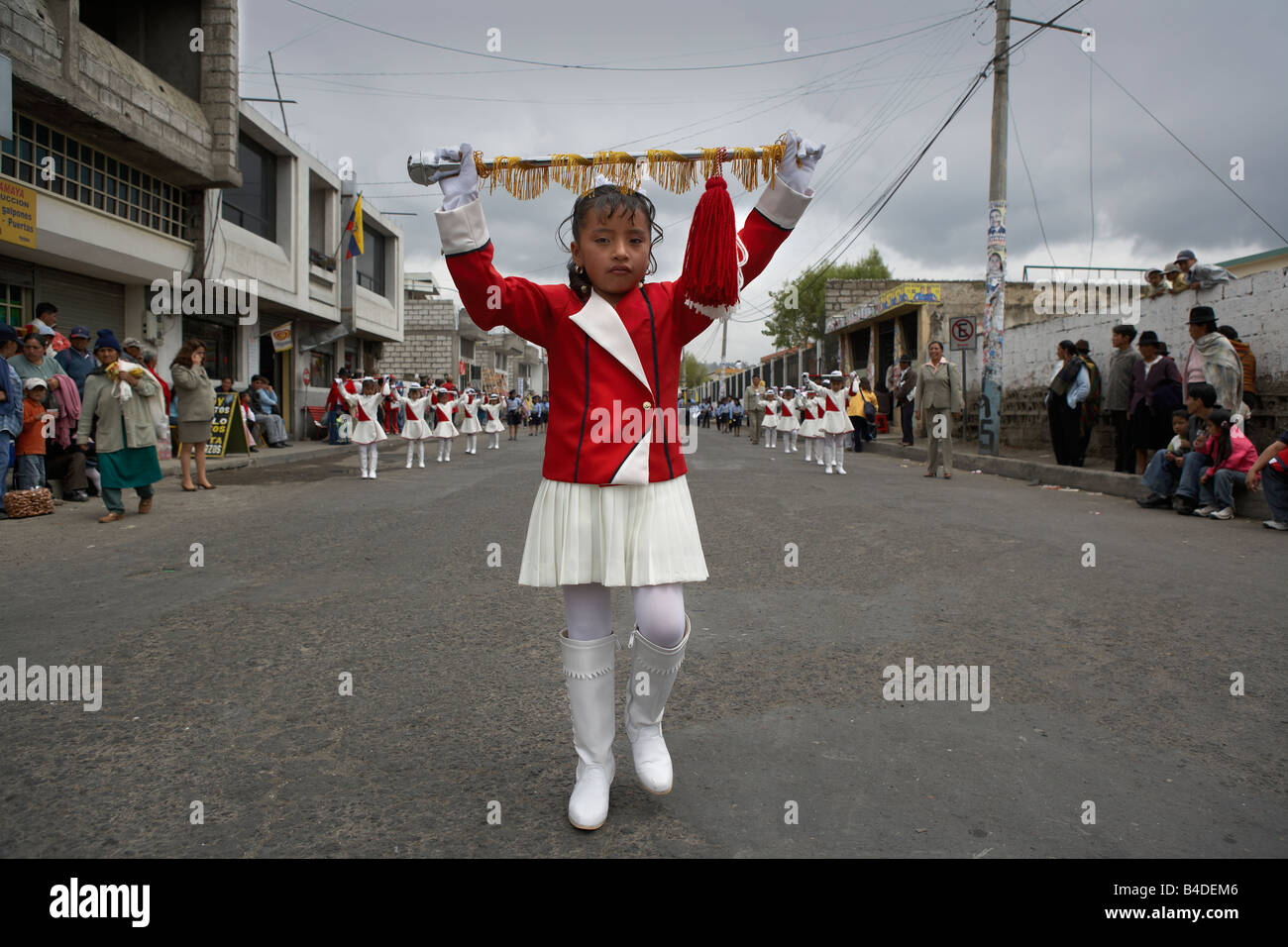 School Girl at Local Parade, Saquisili,Ecuador Stock Photo - Alamy