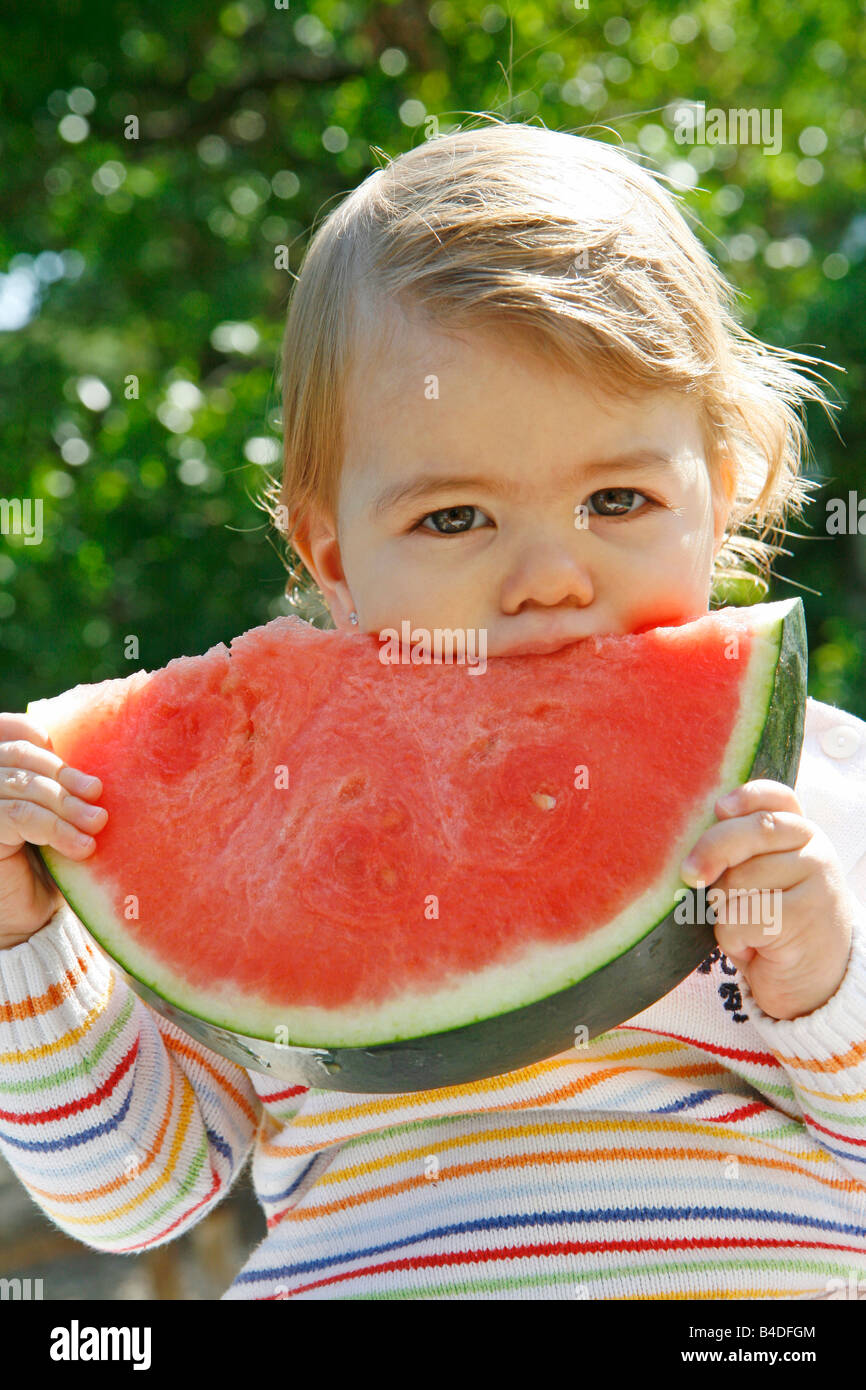 Eating watermelon Stock Photo - Alamy