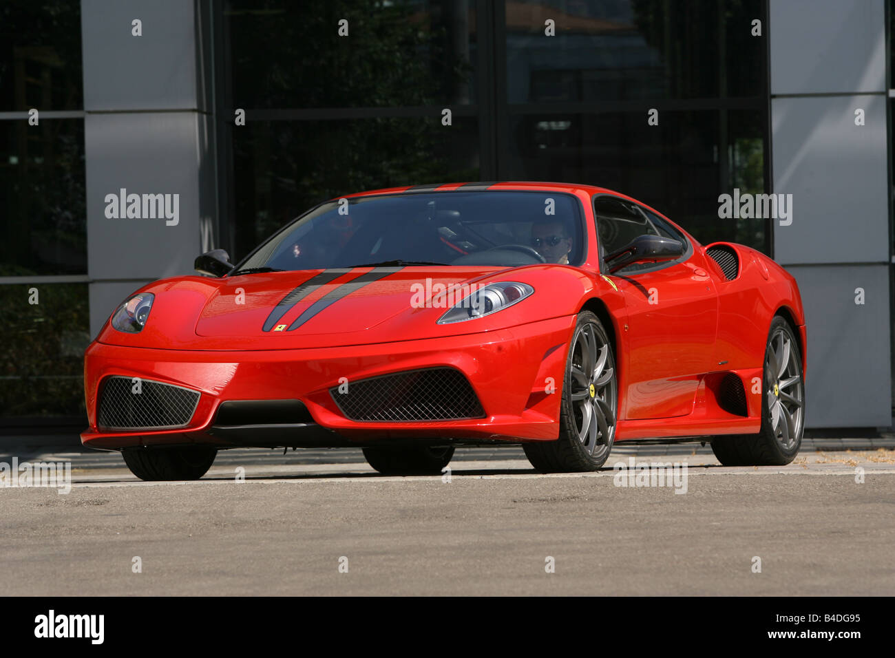 Ferrari 430 Scuderia, model year 2007-, red, standing, upholding ...