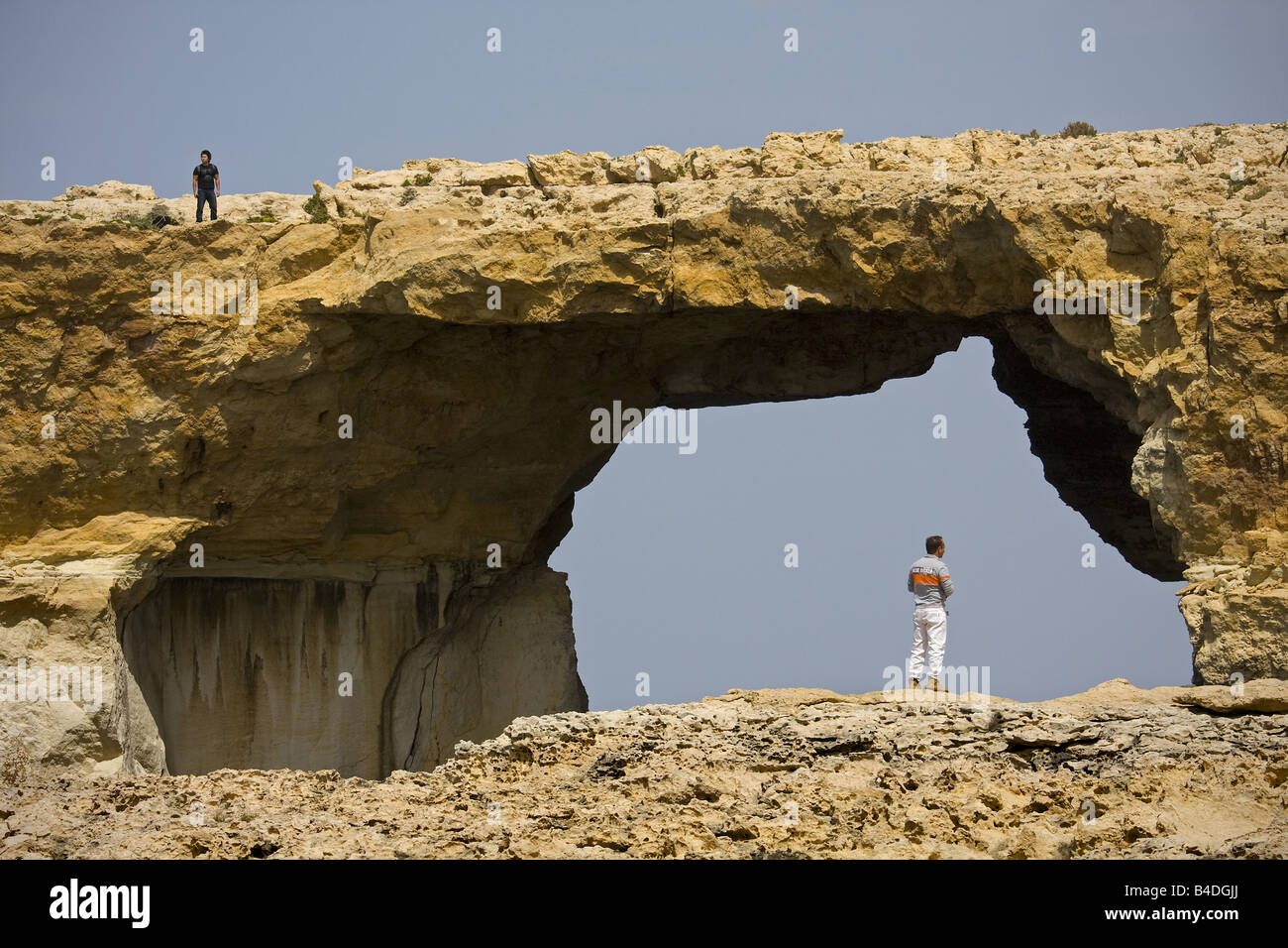 Rock formation in water Azure Window Gozo Island Malta Stock Photo - Alamy