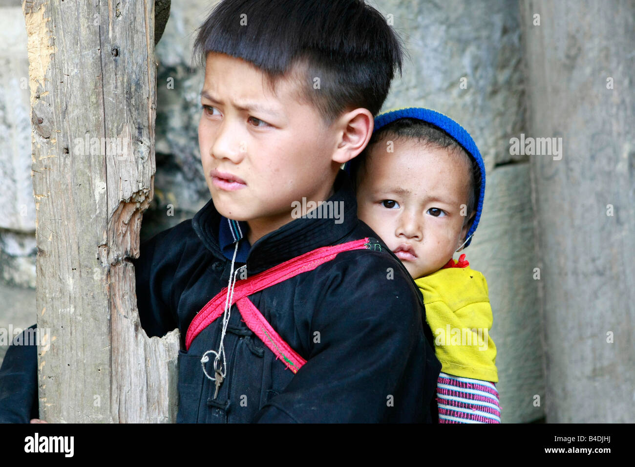 White Hmong children at the village of Pho Bang, Sung La, Vietnam Stock ...