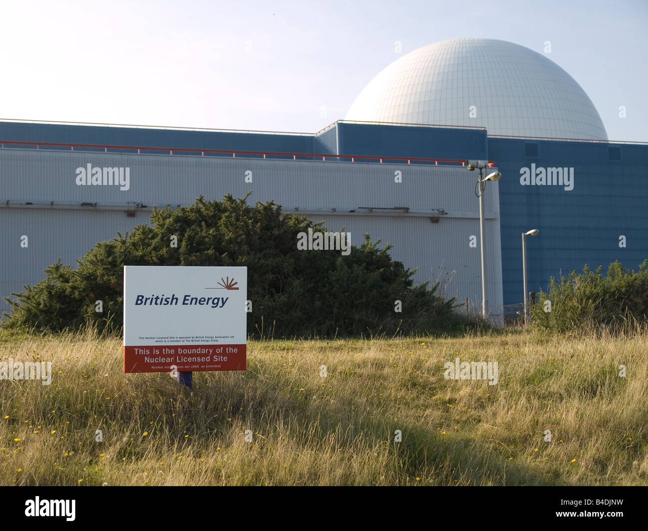 A British Energy sign showing the boundary of the Nuclear Licensed Site ...