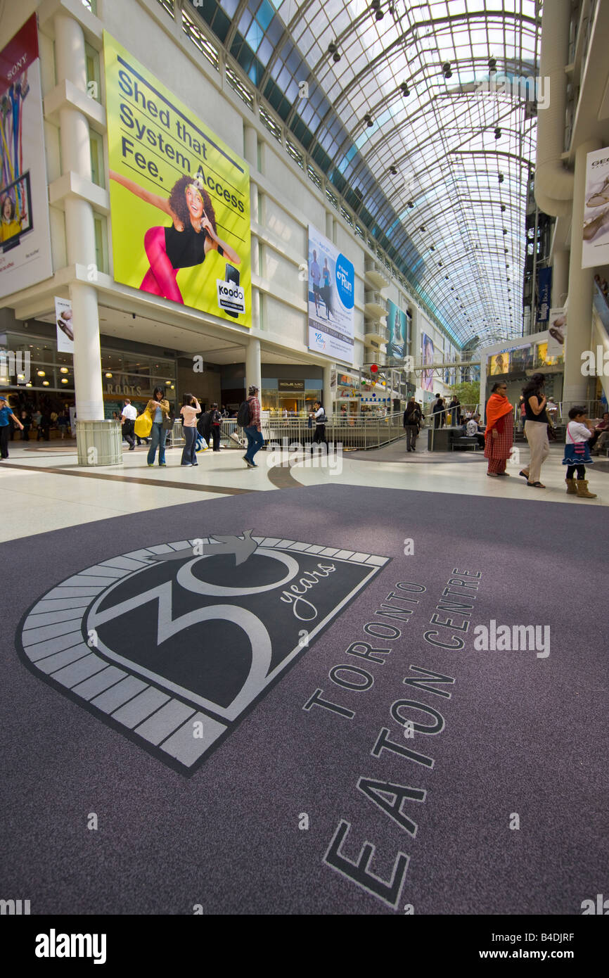 Interior of the Eaton Centre in downtown Toronto, Ontario, Canada Stock ...