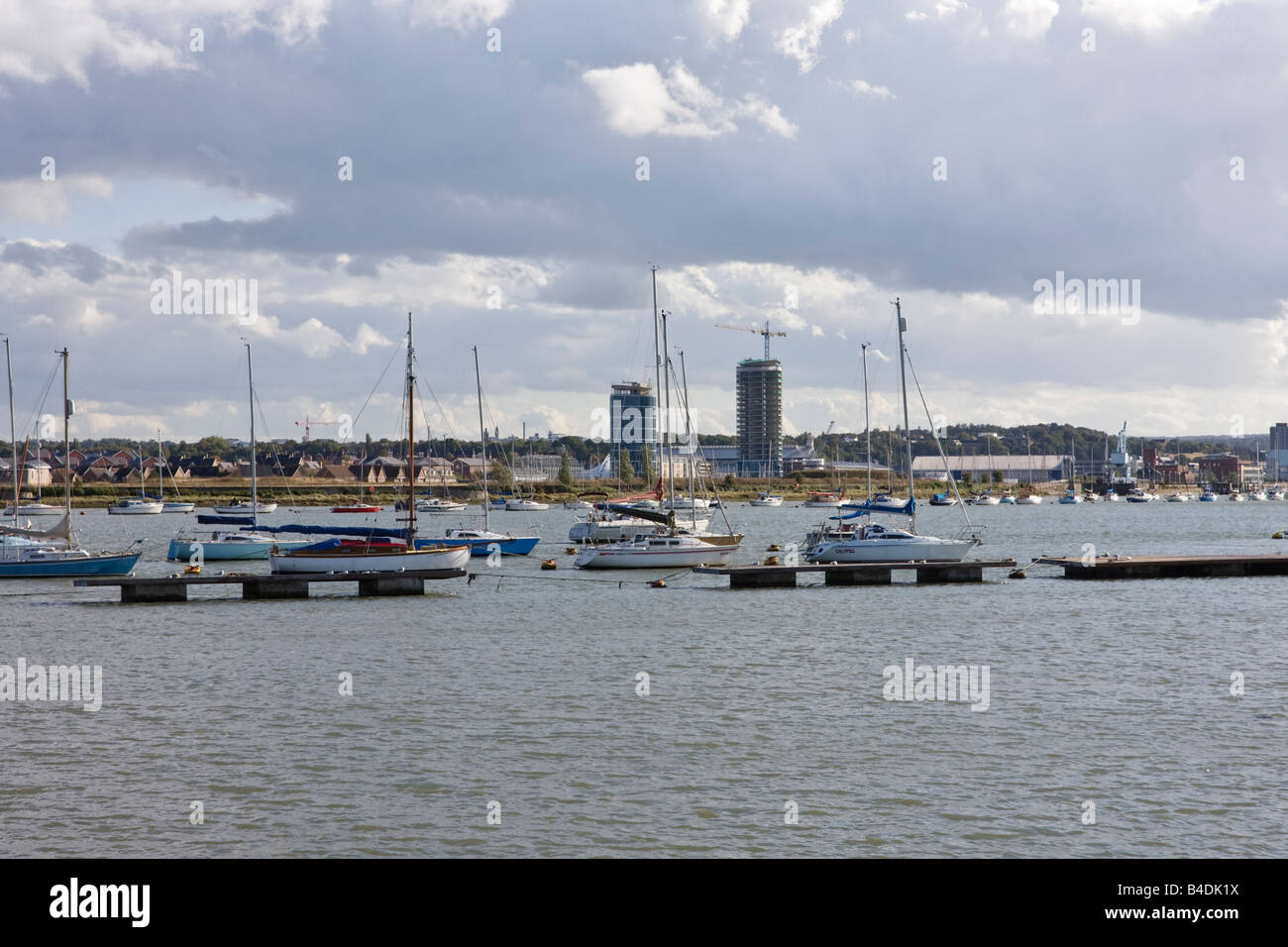 A View of the Dockyard Development at chatham across the river Medway ...