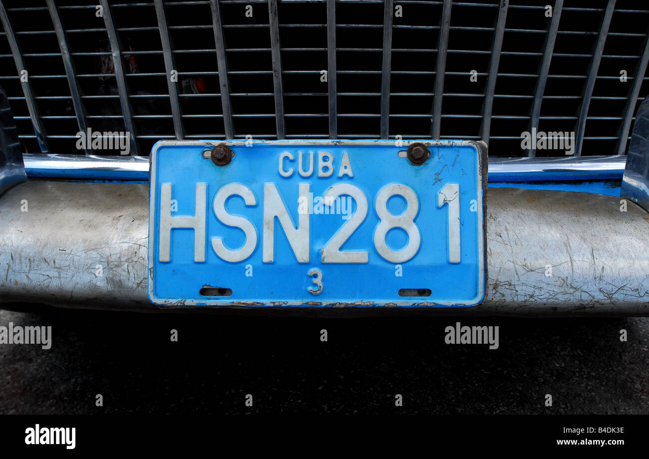 Havana Cuba number plate Stock Photo - Alamy