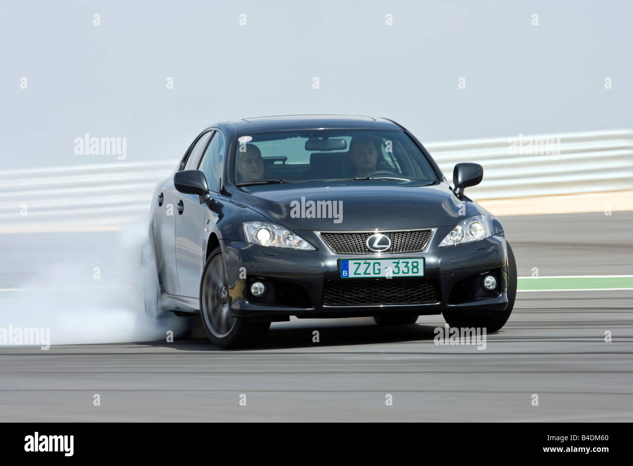 Lexus IS-F, model year 2007-, anthracite, dark gray, driving, diagonal ...