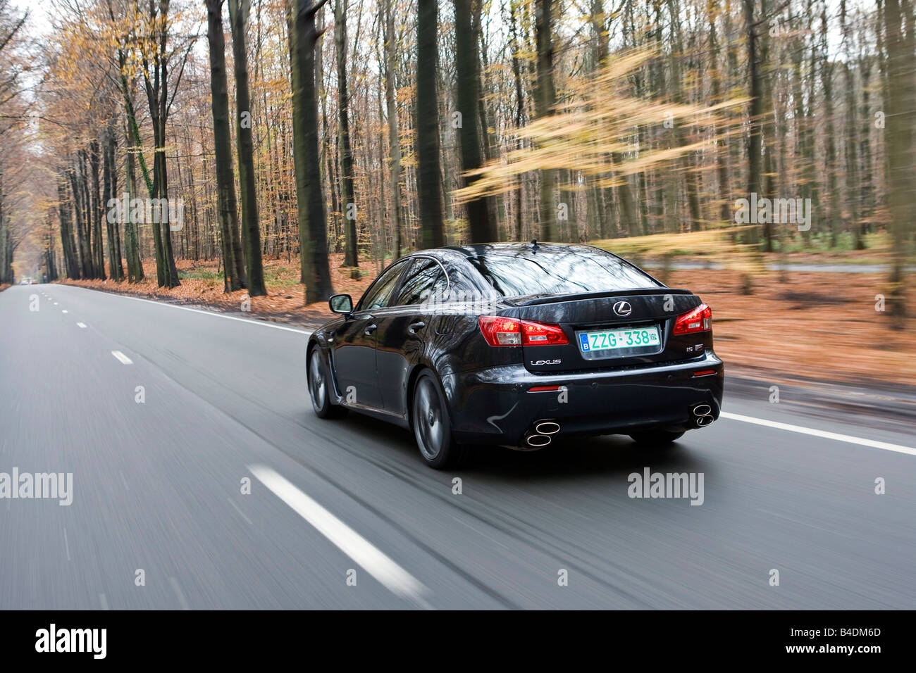 Lexus IS-F, model year 2007-, anthracite, dark gray, driving, diagonal ...