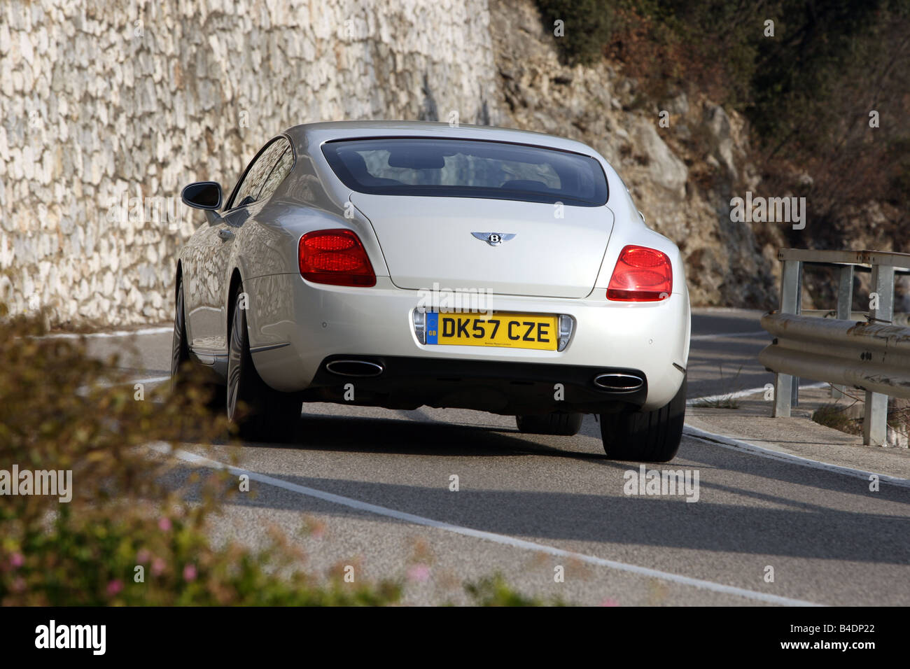 Bentley Continental GT Speed, model year 2008-, white, driving ...