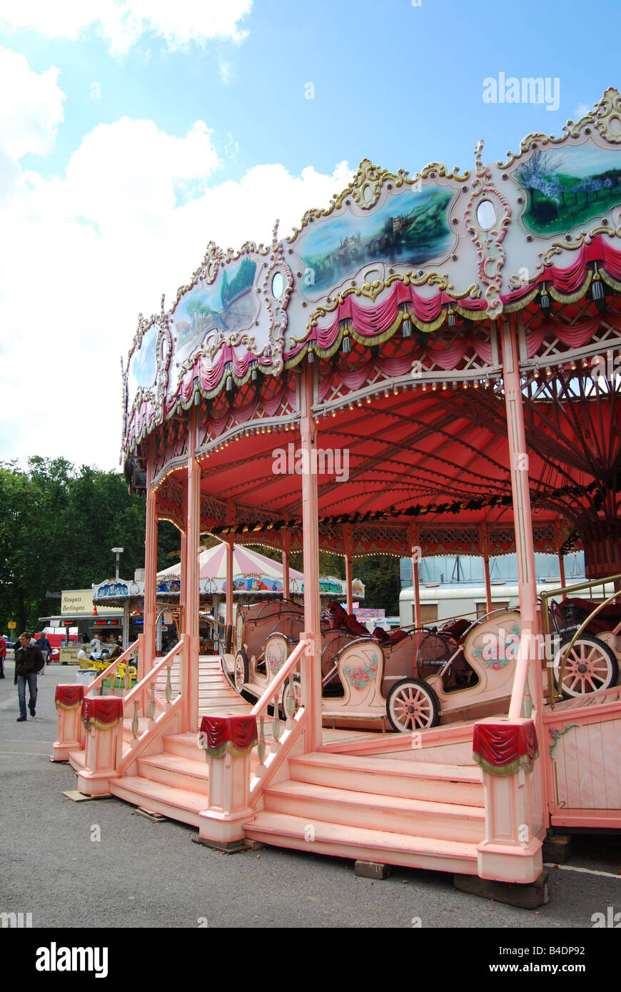 fairground carousel at Lille Braderie France Stock Photo - Alamy