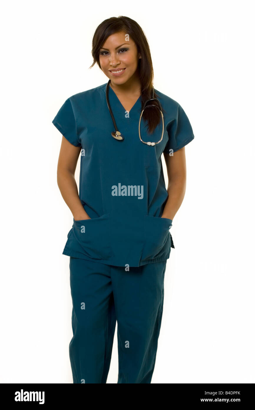 Nurse scrubs full body hi-res stock photography and images - Alamy