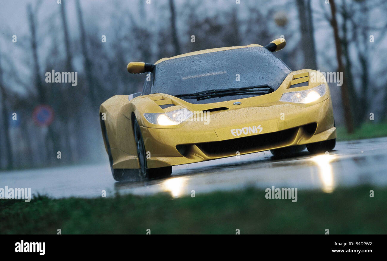 Car, Exotic, Edonis coupe, model year 2001-, roadster, yellow, diagonal ...