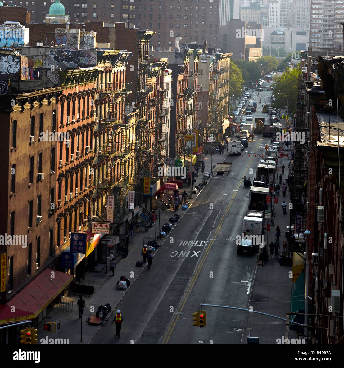 A street in New York city in warm summer evening light Stock Photo - Alamy