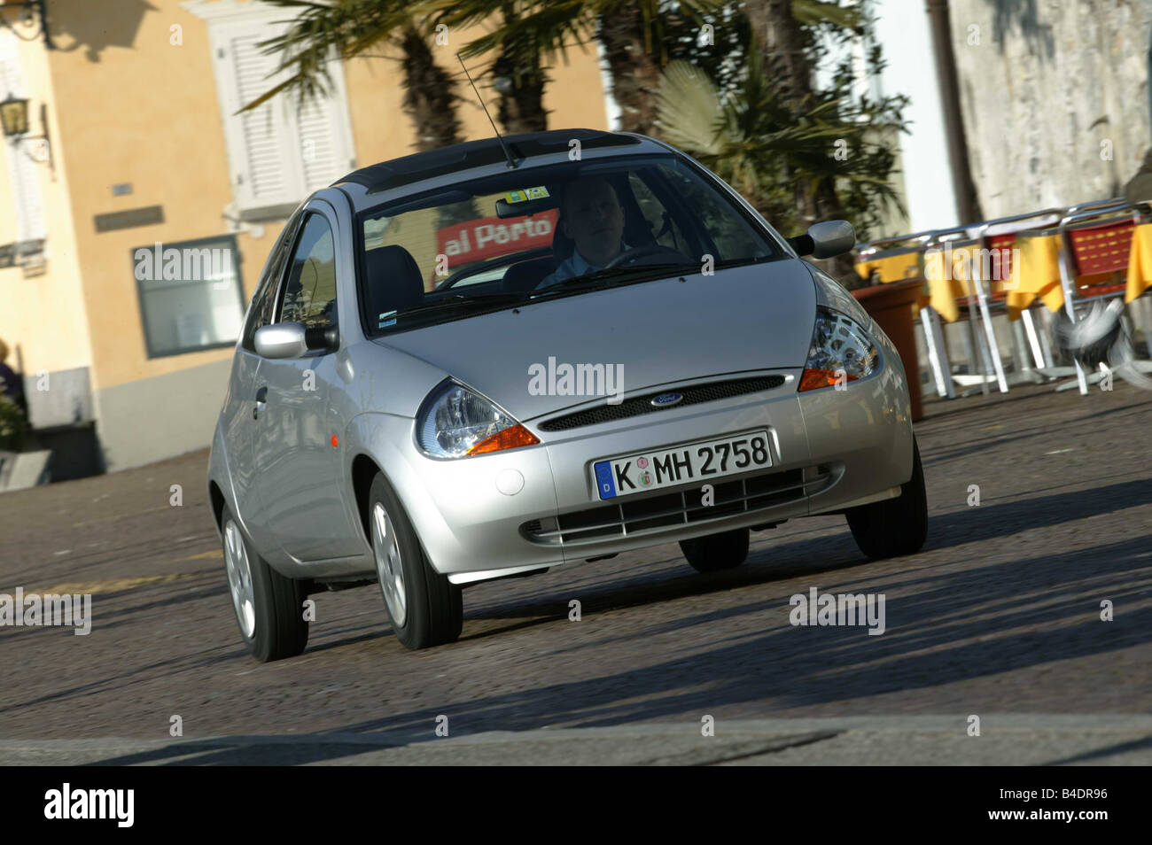 Car, Ford Ka, Miniapprox.s, model year 2002-, Limousine, silver ...