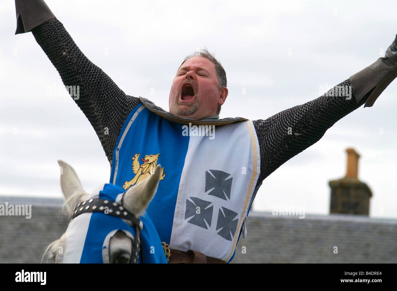 Knight on Horseback Stock Photo - Alamy