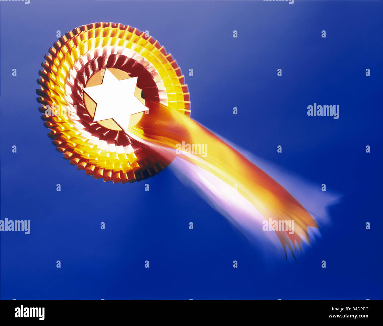 Competition ribbon award ribbon rose streamer red yellow prize Stock ...