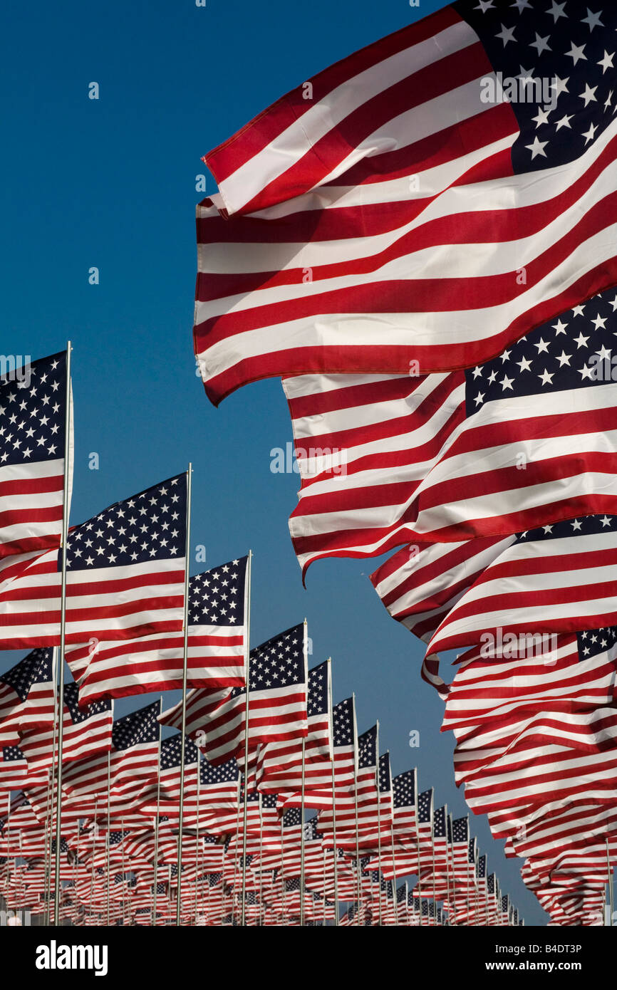 American flags 11 memorial pepperdine hi-res stock photography and ...