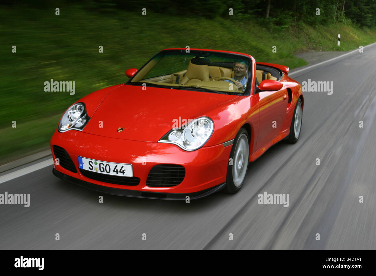 Car, Porsche 911 Carrera Turbo Convertible, model year 2003-, red, 420 ...
