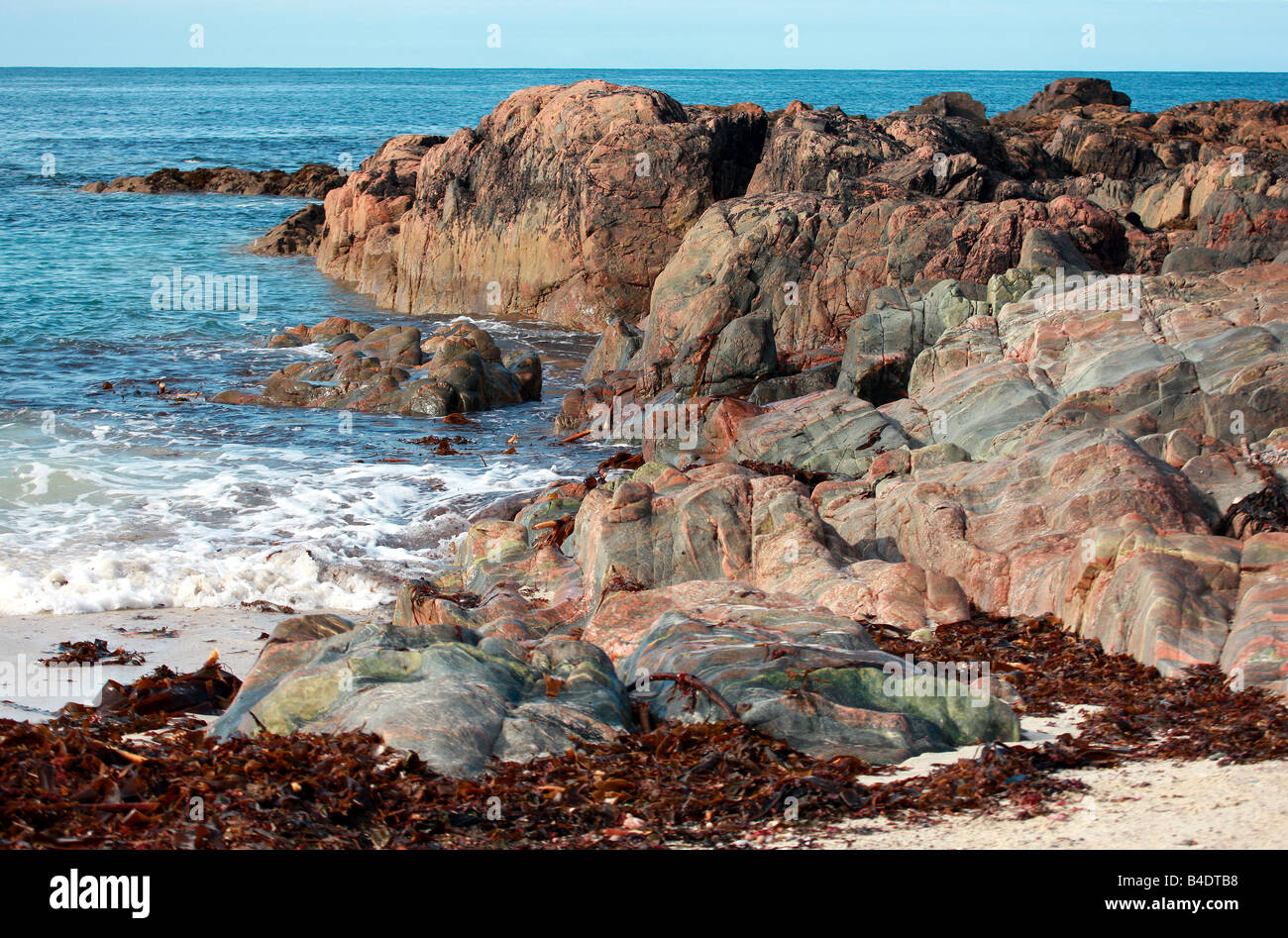 Pink Granite rocks Stock Photo - Alamy