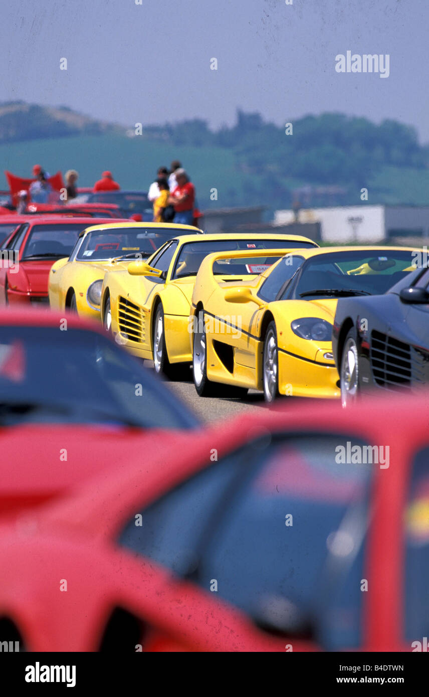 Car, Ferrari, Group , Ferraritreffen, Details Stock Photo - Alamy