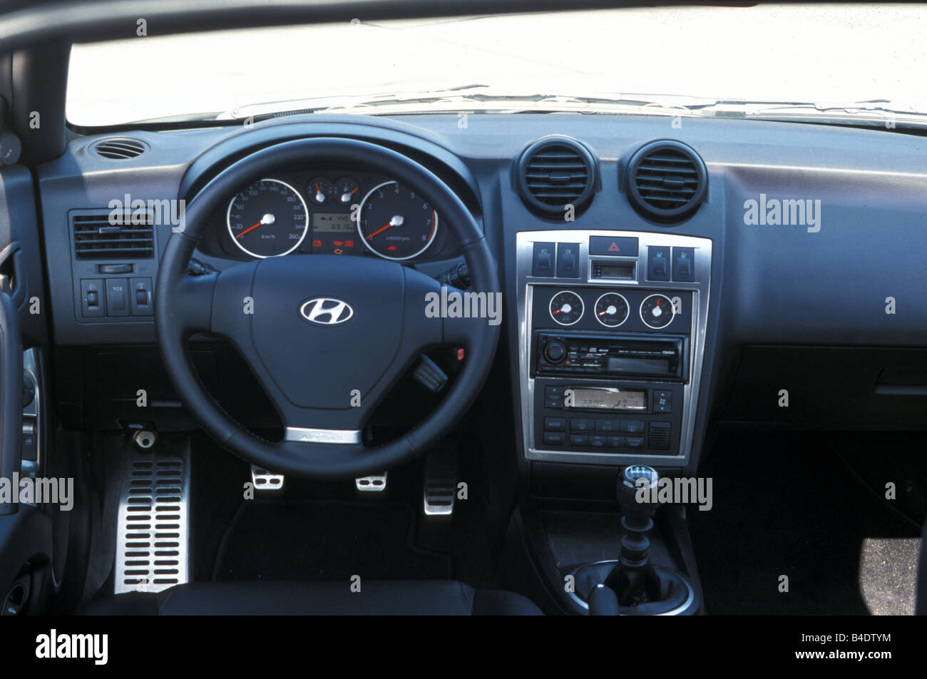 Car, Hyandai Coupe, model year 2001-, silver, Coupe, roadster, interior ...