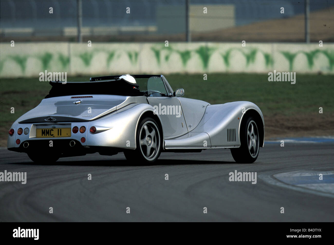 Car, Morgan Aero 8, Convertible, model year 2000, silver, driving, test ...