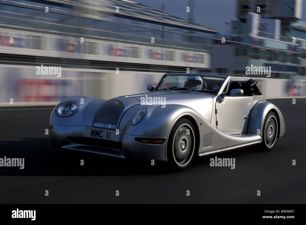 Car, Morgan Aero 8, Convertible, model year 2000, silver, driving, test ...