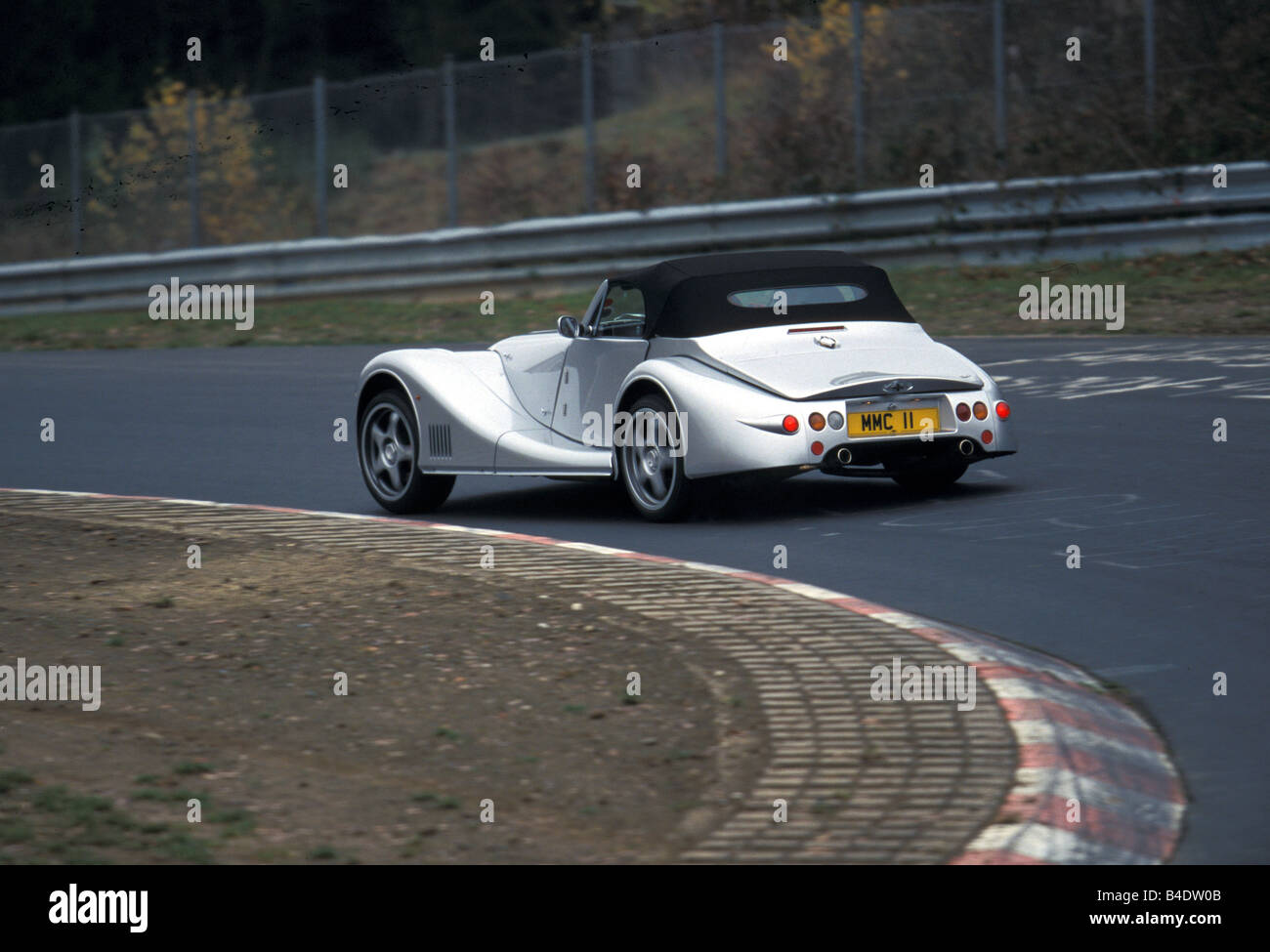 Car, Morgan Aero 8, Convertible, model year 2000, silver, driving, test ...
