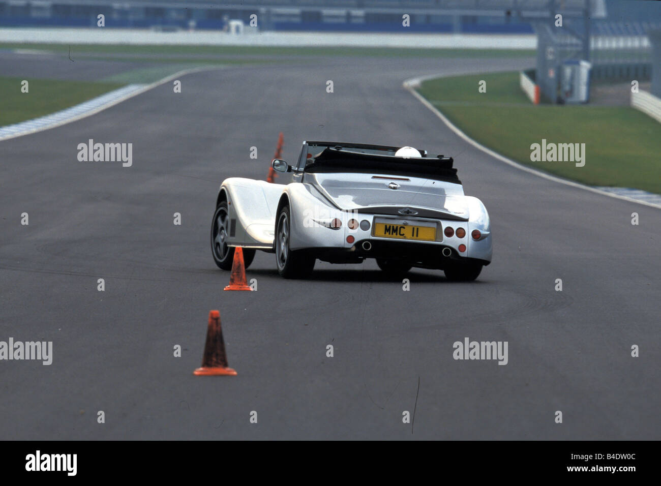 Car, Morgan Aero 8, Convertible, model year 2000, silver, driving, test ...