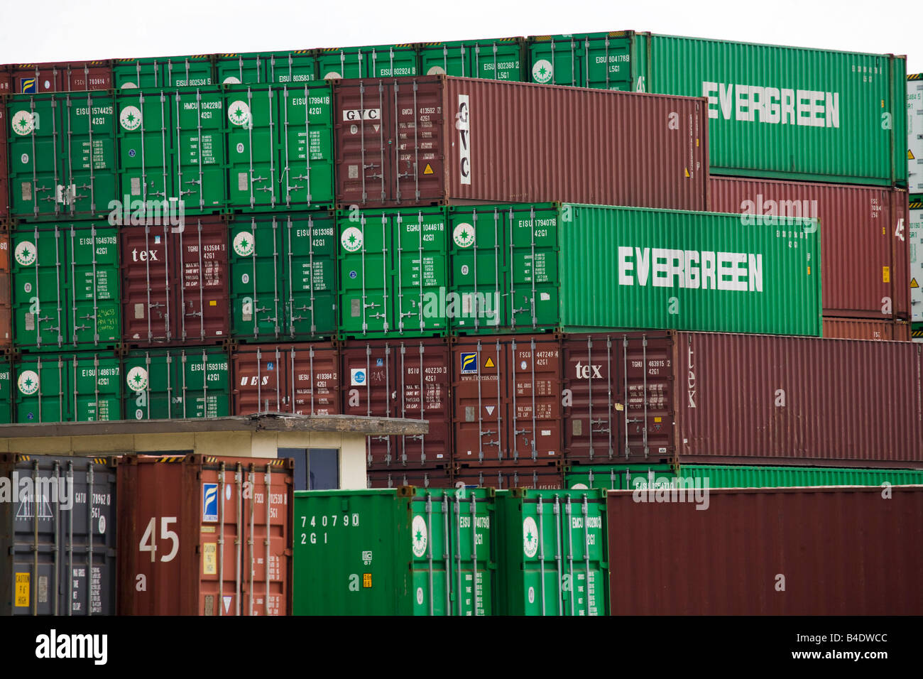 shipping containers Los Angeles Harbor and Port San Pedro Los Angeles ...