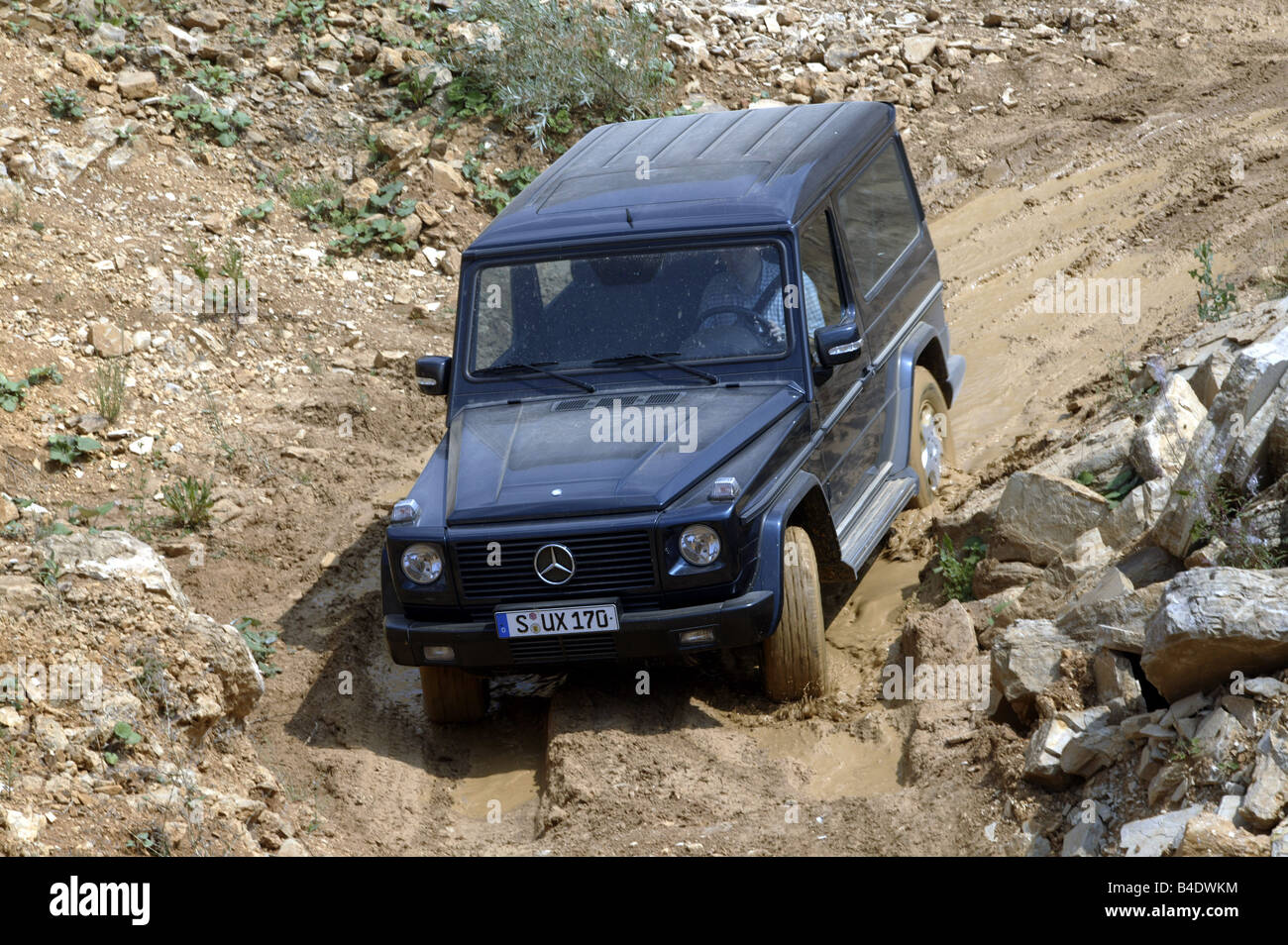 Car, Mercedes G 270 CDI, cross country vehicle, model year 2000-, black ...