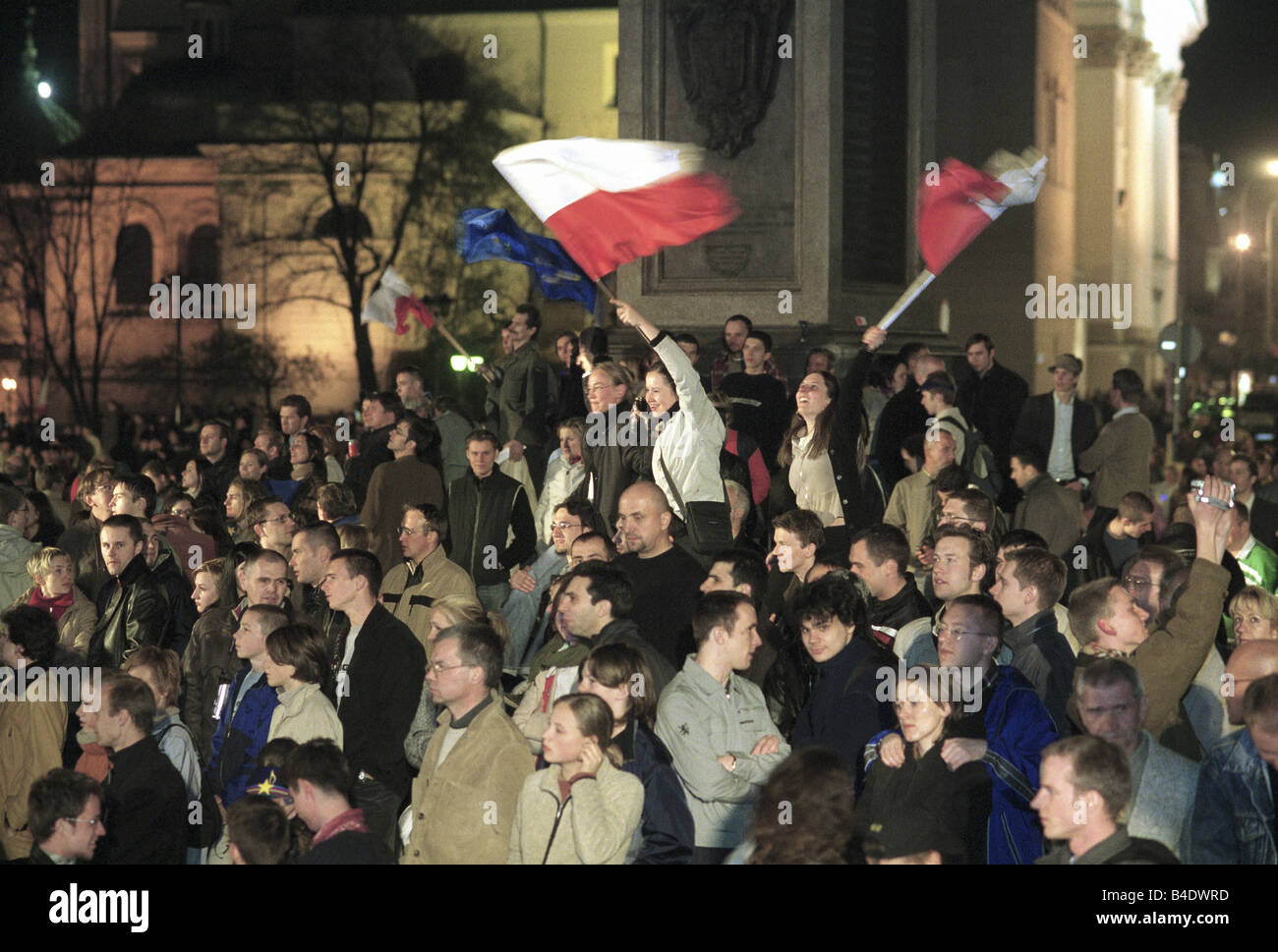 Polish flag in the evening hi-res stock photography and images - Alamy