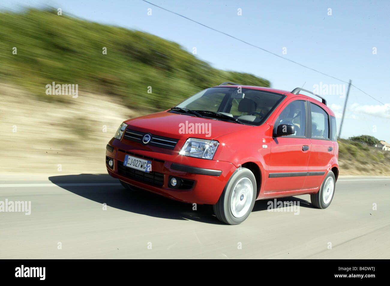 Car, Fiat Panda, Miniapprox.s, Limousine, model year 2003-, red ...