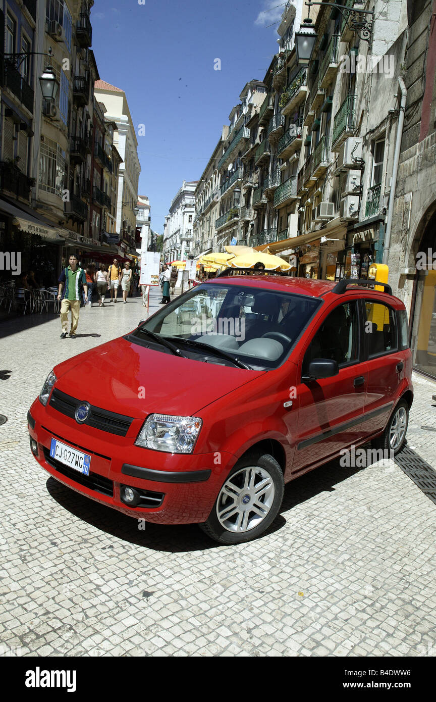 Car, Fiat Panda, Miniapprox.s, Limousine, model year 2003-, red ...